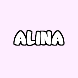 Coloriage prénom ALINA - Sans Dépasser