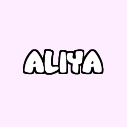 Coloriage prénom ALIYA - Sans Dépasser