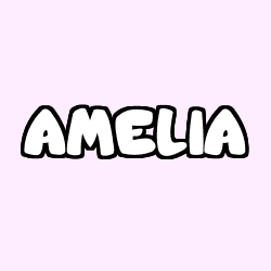 Coloriage prénom AMELIA - Sans Dépasser