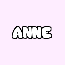 Coloriage prénom ANNE - Sans Dépasser