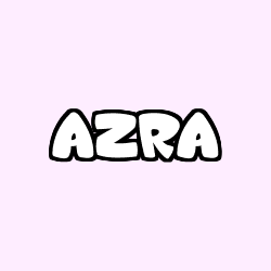 Coloriage prénom AZRA - Sans Dépasser