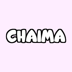 Coloriage prénom CHAIMA - Sans Dépasser