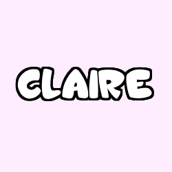 Coloriage prénom CLAIRE - Sans Dépasser