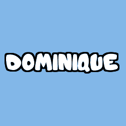 Coloriage prénom DOMINIQUE - Sans Dépasser