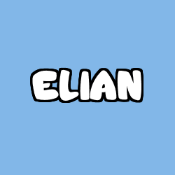 Coloriage prénom ELIAN - Sans Dépasser