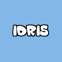 Coloriage prénom IDRIS - Sans Dépasser