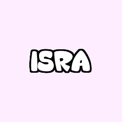 Coloriage prénom ISRA - Sans Dépasser