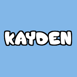 Coloriage prénom KAYDEN - Sans Dépasser