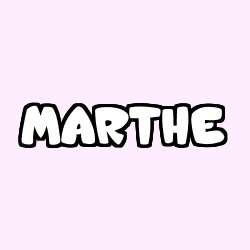 Coloriage prénom MARTHE - Sans Dépasser