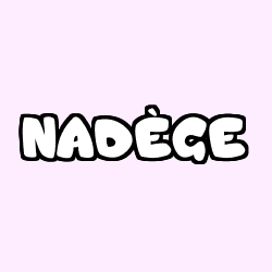 Coloriage prénom NADÈGE - Sans Dépasser