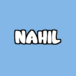 Coloriage prénom NAHIL - Sans Dépasser