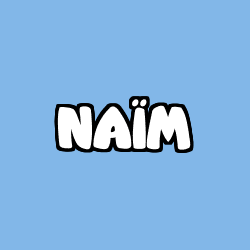 Coloriage prénom NAÏM - Sans Dépasser