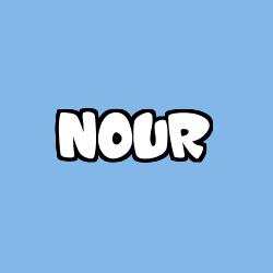 Coloriage prénom NOUR - Sans Dépasser