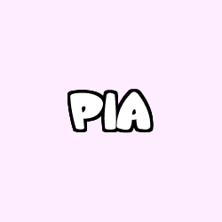 Coloriage prénom PIA - Sans Dépasser