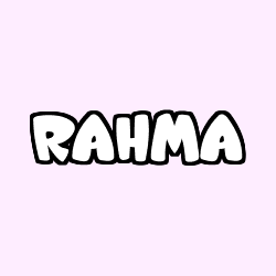 Coloriage prénom RAHMA - Sans Dépasser