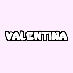 Coloriage prénom VALENTINA - Sans Dépasser