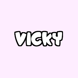 Coloriage prénom VICKY - Sans Dépasser