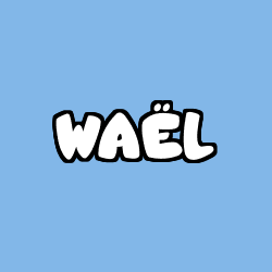 Coloriage prénom WAËL - Sans Dépasser