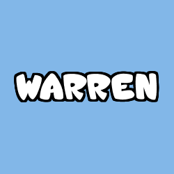 Coloriage prénom WARREN - Sans Dépasser