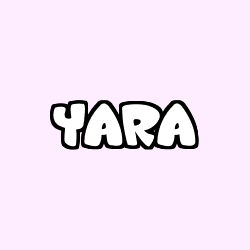 Coloriage prénom YARA - Sans Dépasser