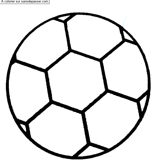 Dessin colorié : Coloriage Ballon de foot par un invité - Sans Dépasser