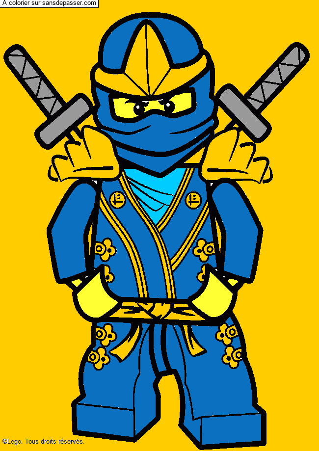 Dessin colorié : Coloriage Lloyd - Ninjago vert par un invité - Sans ...