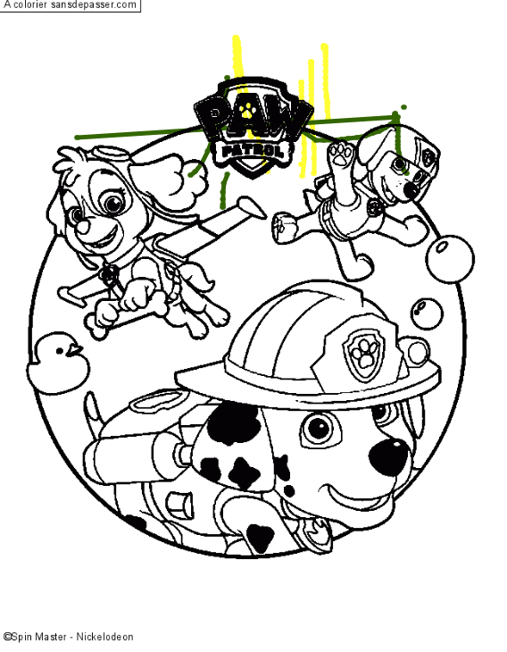 Coloriage Marshall - Sans Dépasser