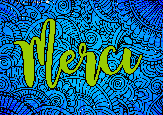Coloriage Merci Mandala - Sans Dépasser