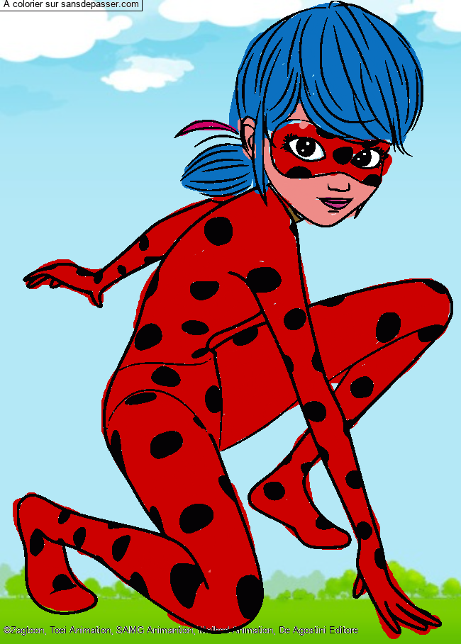 Dessin colorié : Coloriage Ladybug part en mission ! par un invité ...