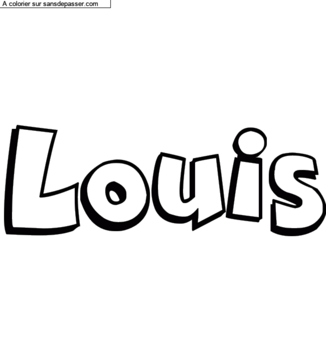 Dessin colorié : Coloriage personnalisé "Louis" par un invité - Sans ...