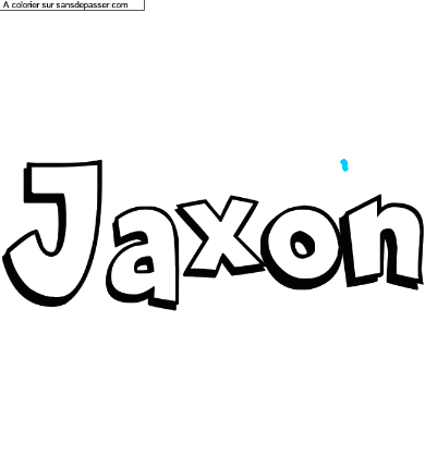 Dessin colorié : Coloriage personnalisé "Jaxon" par un invité - Sans ...