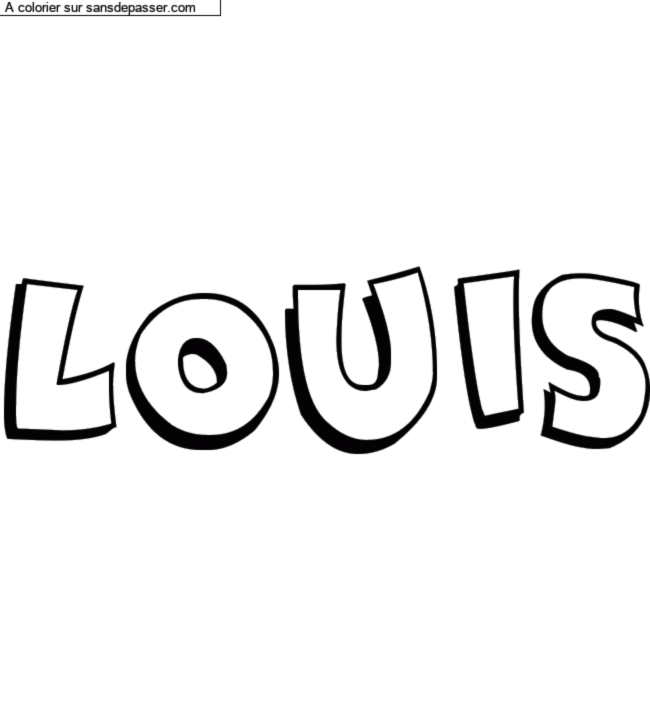 Dessin colorié : Coloriage personnalisé "LOUIS" par un invité - Sans ...