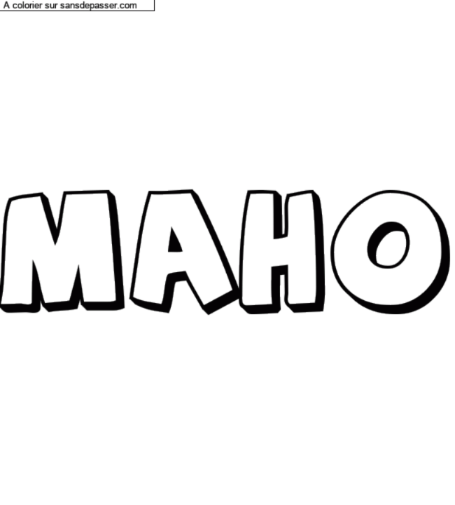 Dessin colorié : Coloriage personnalisé "Maho" par elsa Maier - Sans ...
