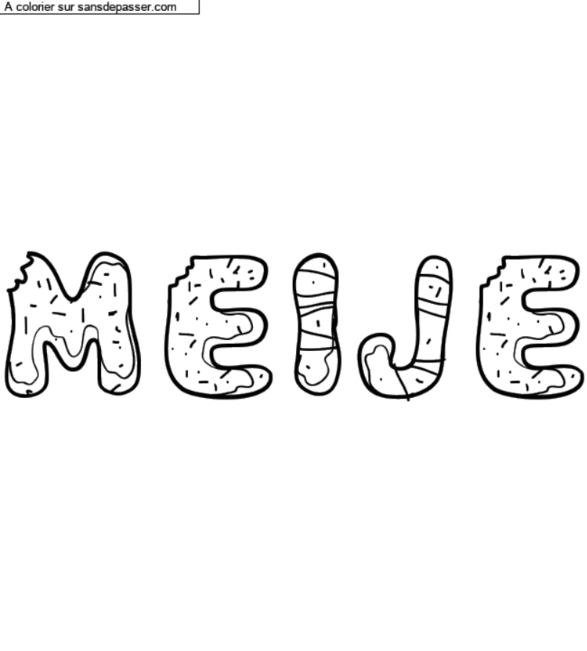Dessin Colorié Coloriage Personnalisé Meije Par Un Invité Sans Dépasser