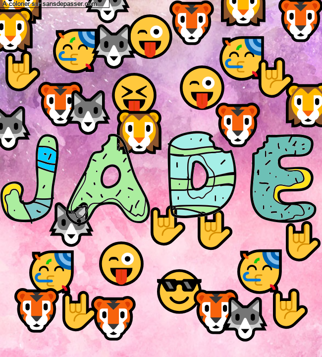 Dessin colorié : Coloriage personnalisé "jade" par un invité - Sans ...