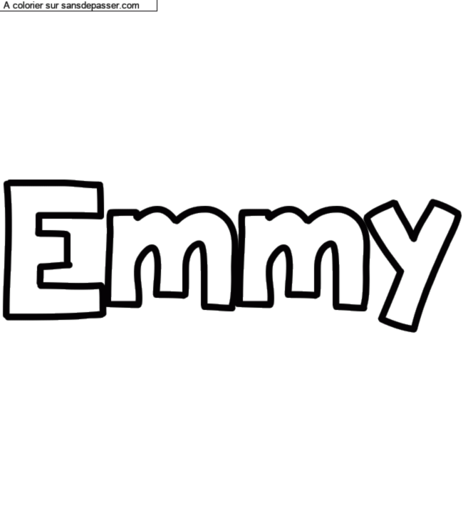 Dessin colorié : Coloriage personnalisé "Emmy" par charlottehamel ...