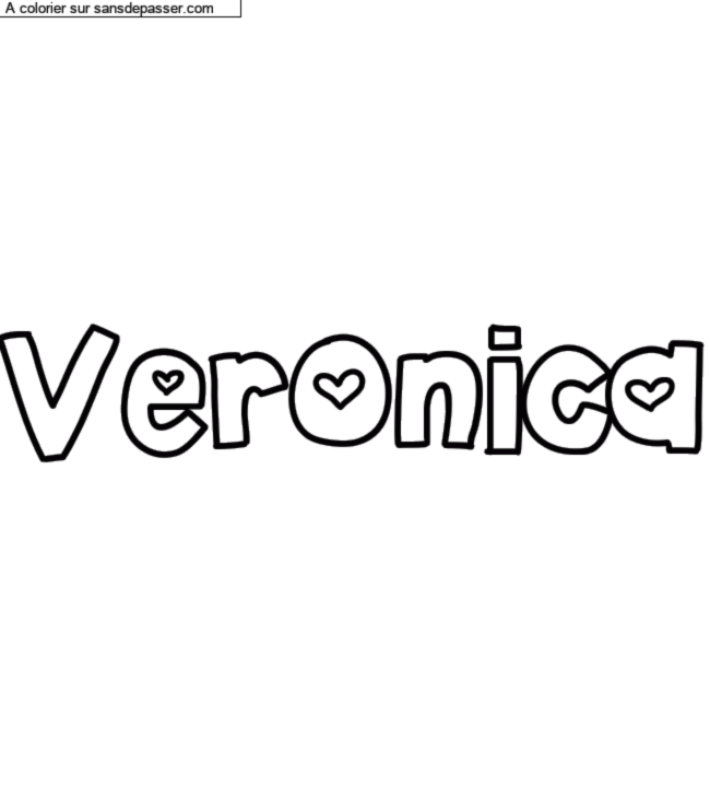 Dessin colorié : Coloriage personnalisé "Veronica" par un invité - Sans ...