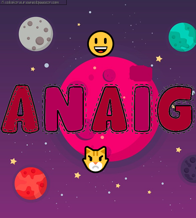 Dessin colorié : Coloriage personnalisé "Anaig" par un invité - Sans ...