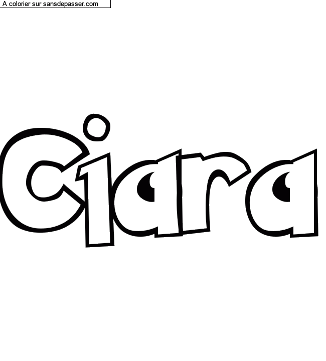 Dessin colorié : Coloriage personnalisé "Ciara" par Diana - Sans Dépasser