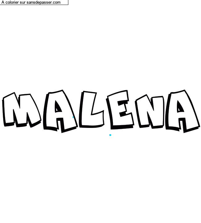 Dessin colorié : Coloriage personnalisé "MALENA" par un invité - Sans ...